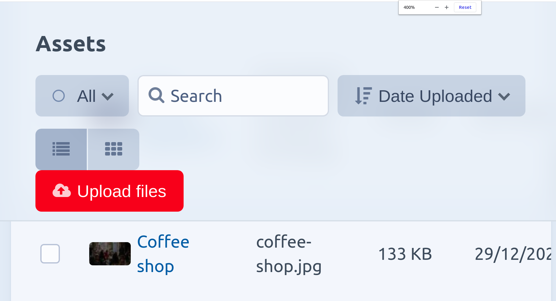 Accessibility of the Assets section · Issue #7377 · craftcms/cms · GitHub