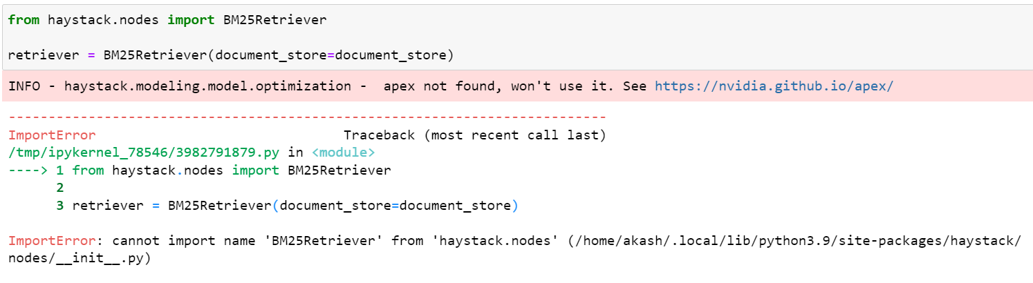 Cannot Import Bm25retriever · Issue 2822 · Deepset Aihaystack · Github 8336