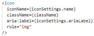 Using Icon with custom iconName doesn't pass along aria-label or role ...