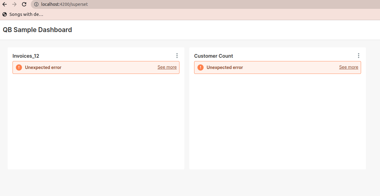 Tuple Gets Appended To The Query For All Charts In Where Condition And Throws Error In
