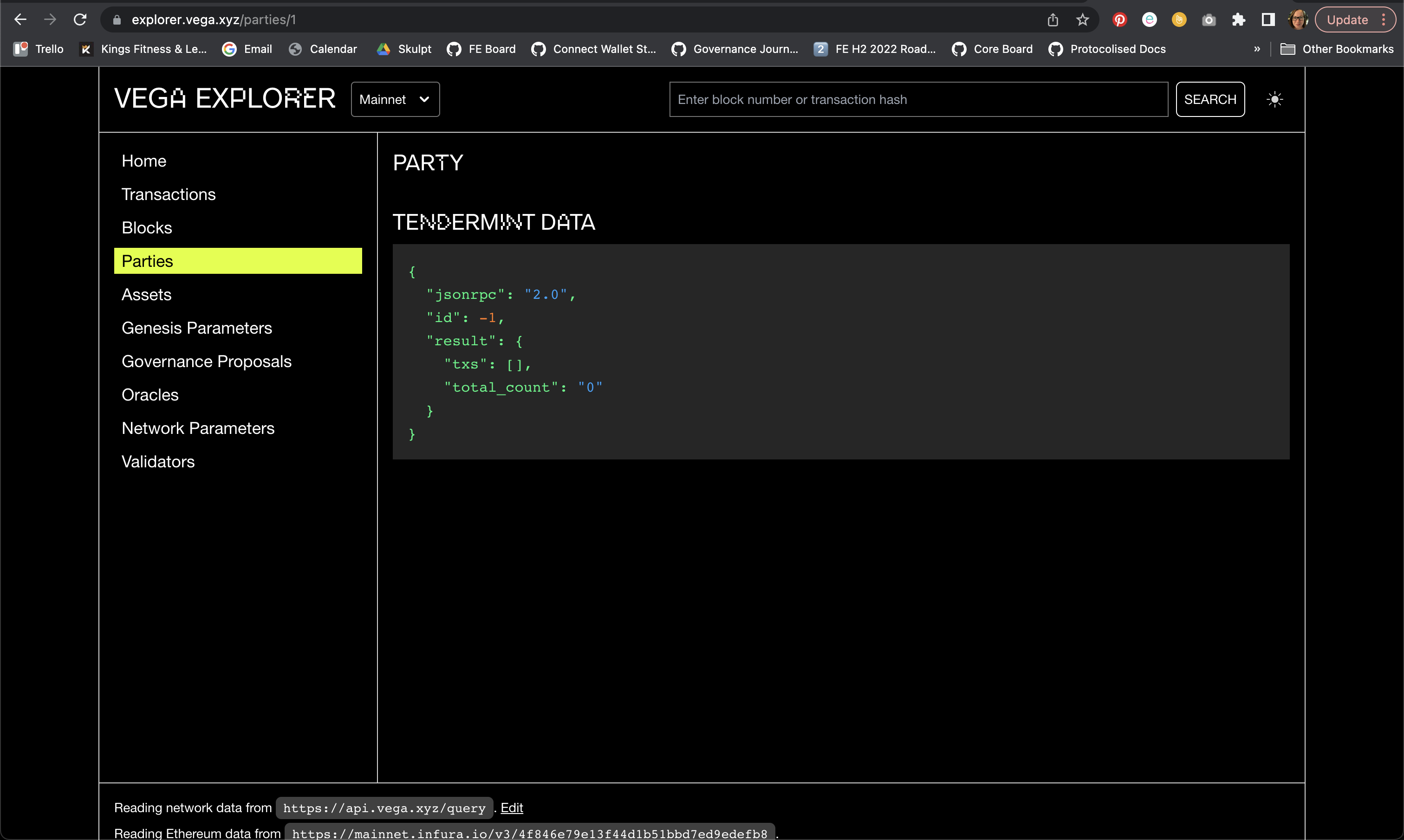 Replace json in Party details · Issue #1334 · vegaprotocol/frontend-monorepo · GitHub