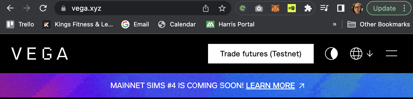 Update announcement banner: Mainnet SIMS #4 coming soon · Issue #3296 · vegaprotocol/frontend ...