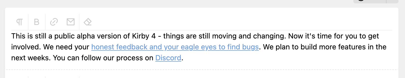 [v4] New sticky Writer Toolbar in Block Text preview inconsistent with Writer Field · Issue ...