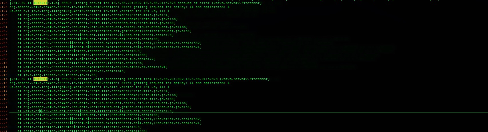 EOF error and missing version support `0.10.2.2` · Issue #1489 · IBM/sarama · GitHub