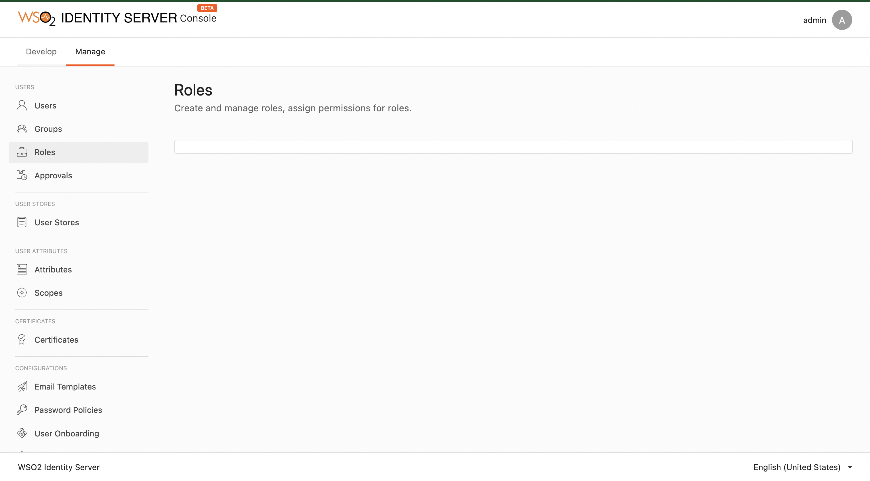 Empty list placeholder is not visible when filtering roles with domain ...