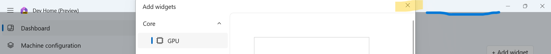 Cross button not working of Add Widget Screen. · Issue #746 · microsoft/devhome · GitHub