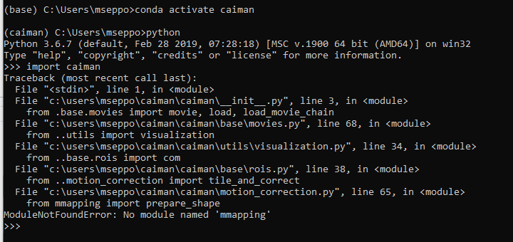 Module Import Error · Issue #573 · flatironinstitute/CaImAn · GitHub