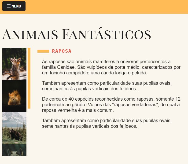 GitHub - danielfilh0/animais-fantasticos: Projeto final do curso de ...
