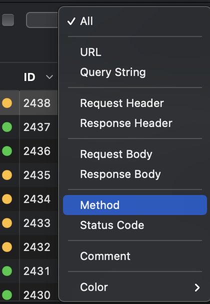Filter Status · Issue #1031 · ProxymanApp/Proxyman · GitHub