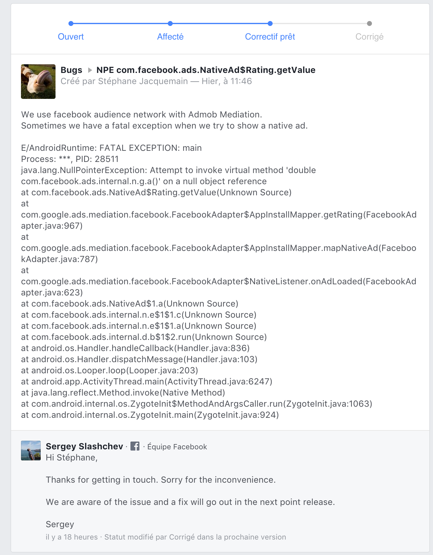 NPE com.facebook.ads.NativeAd$Rating.getValue · Issue #62 · googleads/googleads-mobile-android ...
