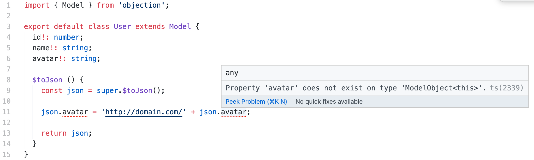 The `modelobject ` Type Lose Properties · Issue 1861 · Vincit Objection Js · Github