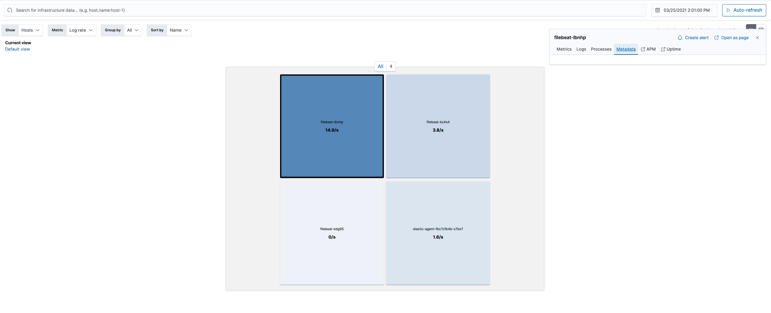 Metrics Ui Log Rate Metric With Logs Only Hosts Ux Could Be Improved · Issue 95415 · Elastic