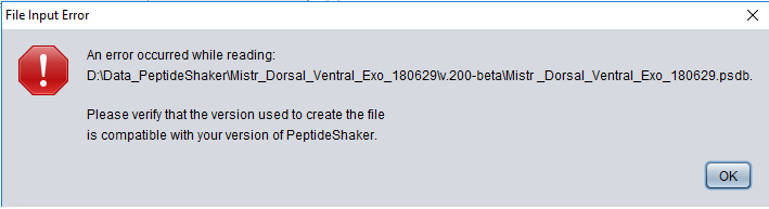 Cannot reopen saved PeptideShaker projects · Issue #47 · compomics/peptide-shaker-2.0-issue ...
