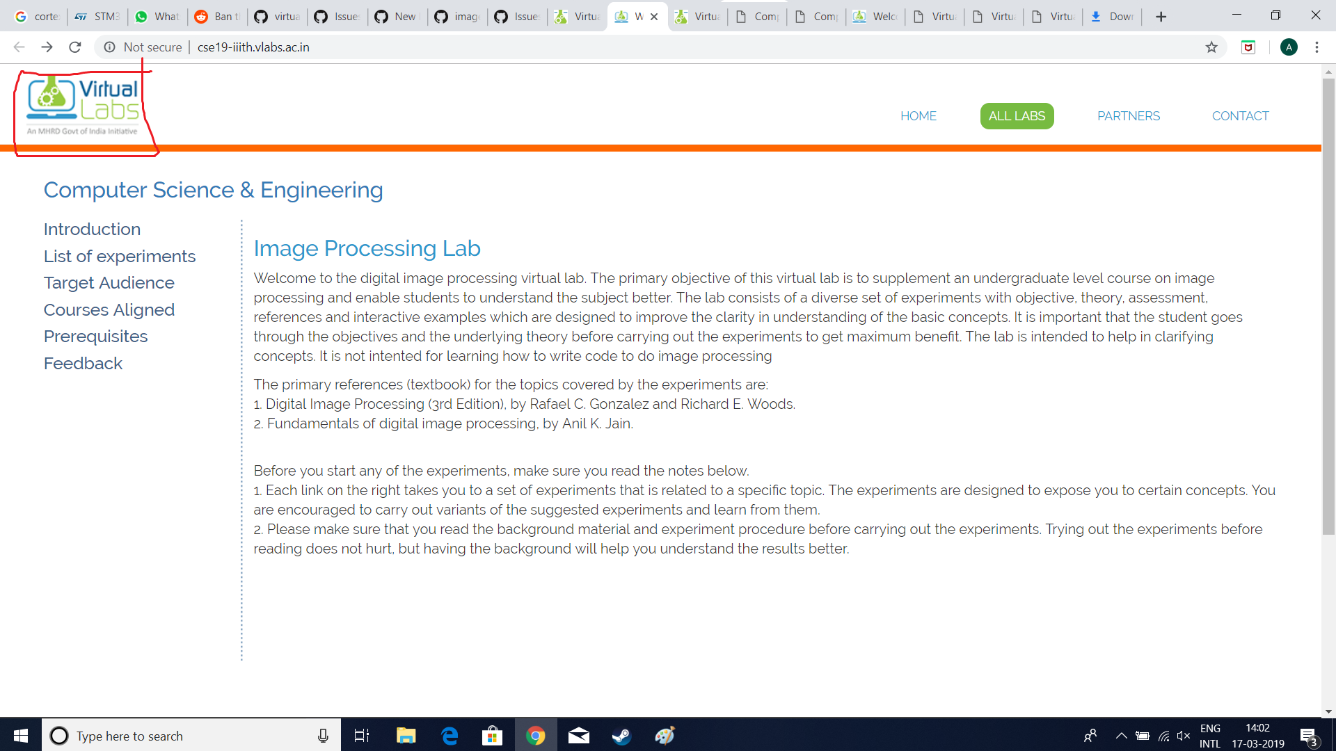 Virtual Lab Broken Link · Issue 236 · Virtual Labs Archiveimage Processing Iiith · Github
