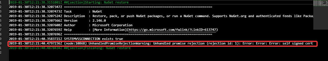 Failed to restore nuget since NuGetCommand version 2.146.0 - self signed certificate in ...