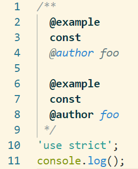 JSDoc @example tag breaks syntax highlighting · Issue #67916 ...