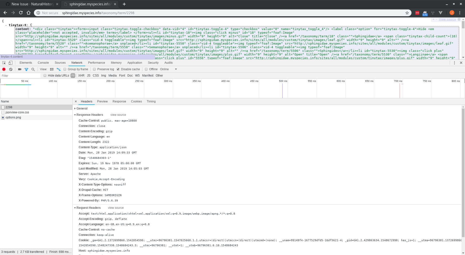 Sometimes requested taxonomy pages return JSON instead of HTML · Issue #5787 ...