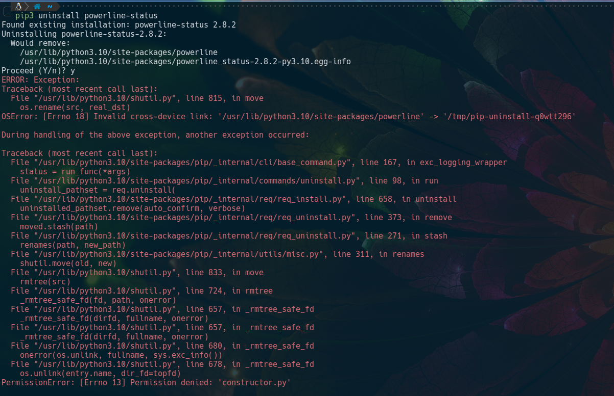powerline errors in Neovim, and on uninstalling · Issue #2213 · powerline/powerline · GitHub