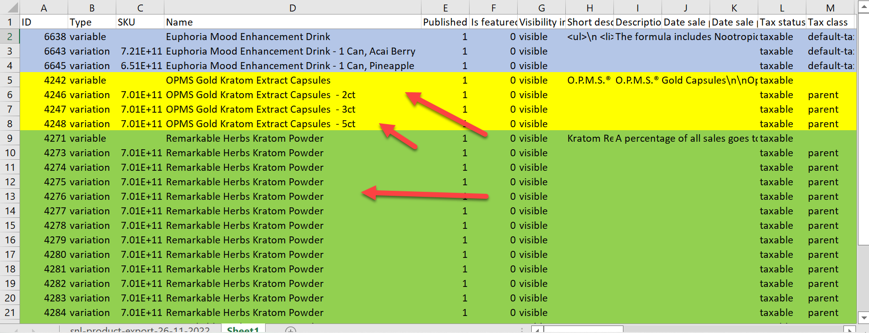 Variation name not showing correctly on the CSV export file · Issue #35764 · woocommerce ...