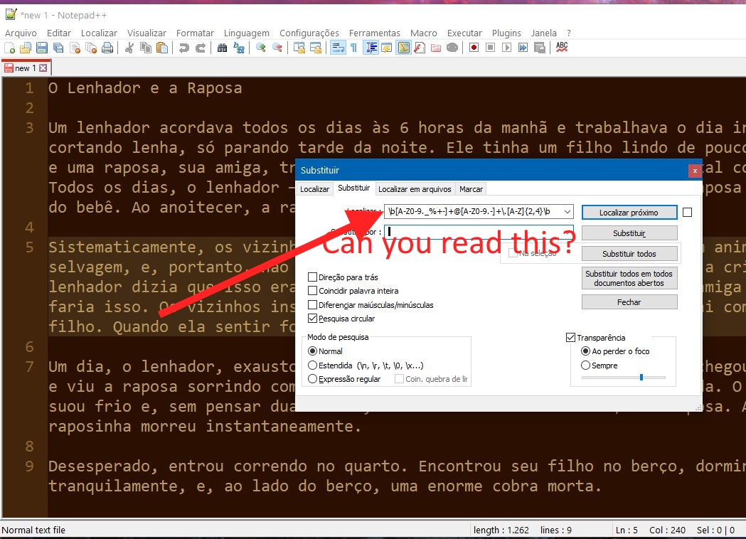 Legibility Of Characters Typed In The Findreplace Dialog · Issue 5509 · Notepad Plus Plus