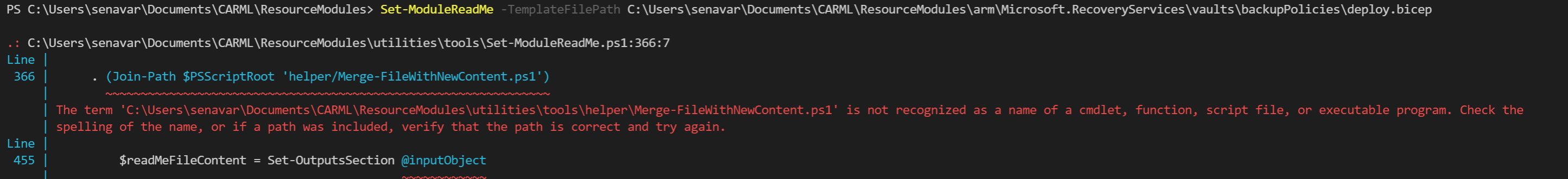 Readme Creation Script referencing non-existent helper script · Issue #419 · Azure ...