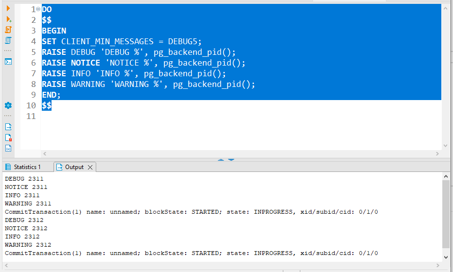 DBeaver (22.3.3) dropping system client messages from Postgresql · Issue #18896 · dbeaver ...