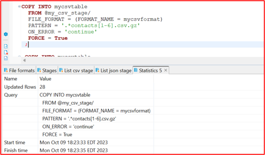 Validating Staged Files in Snowflake · Issue #21479 · dbeaver/dbeaver · GitHub