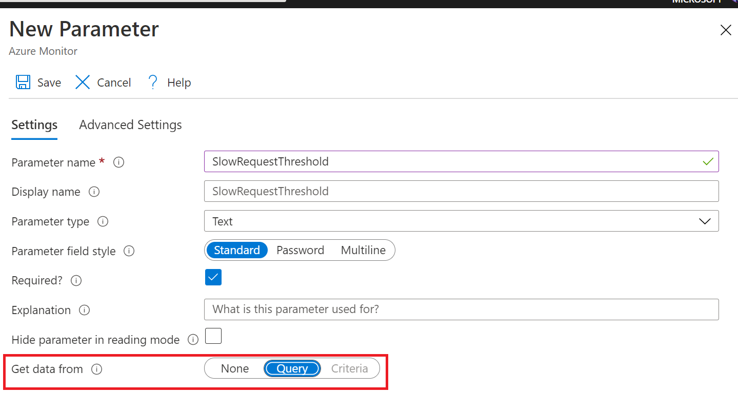 Update screenshot for workbook parameters. · Issue #77709 · MicrosoftDocs/azure-docs · GitHub