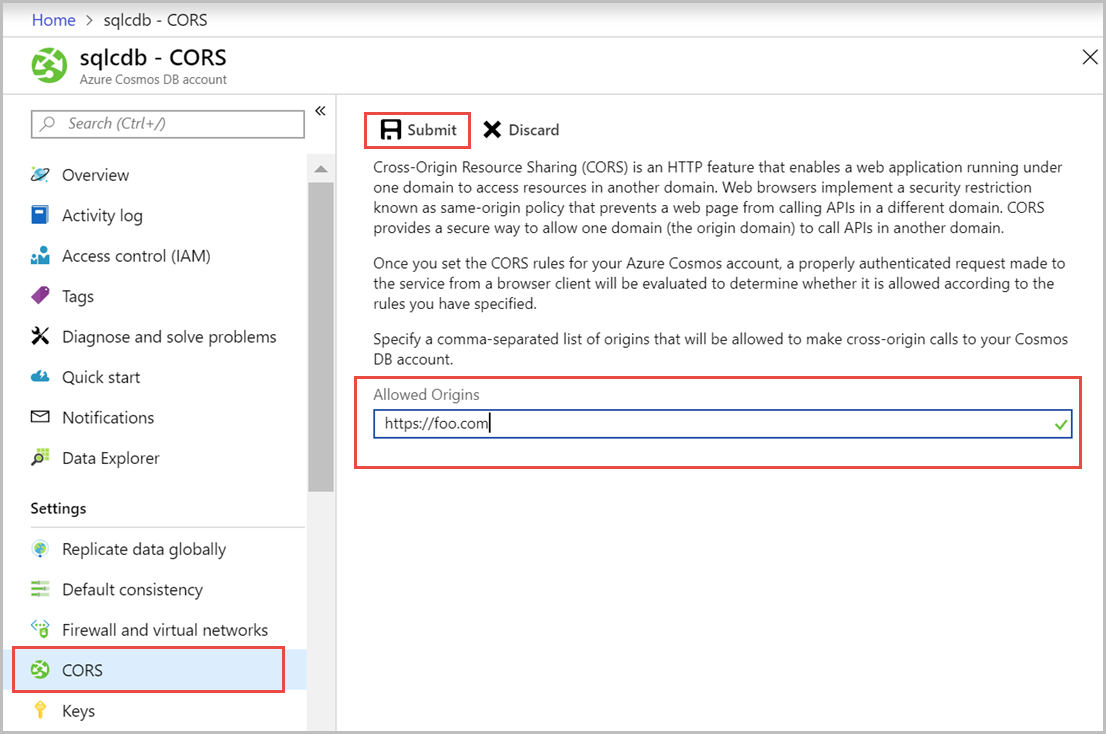 How to use Core/SQL API with React and Azure Cosmos DB? · Issue #79392 · MicrosoftDocs/azure ...