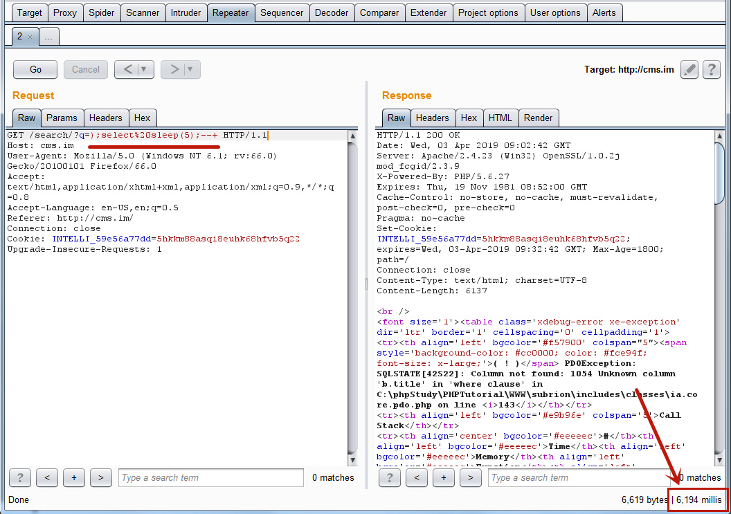 There is a time-based sql injection if use PDO · Issue #817 · intelliants/subrion · GitHub