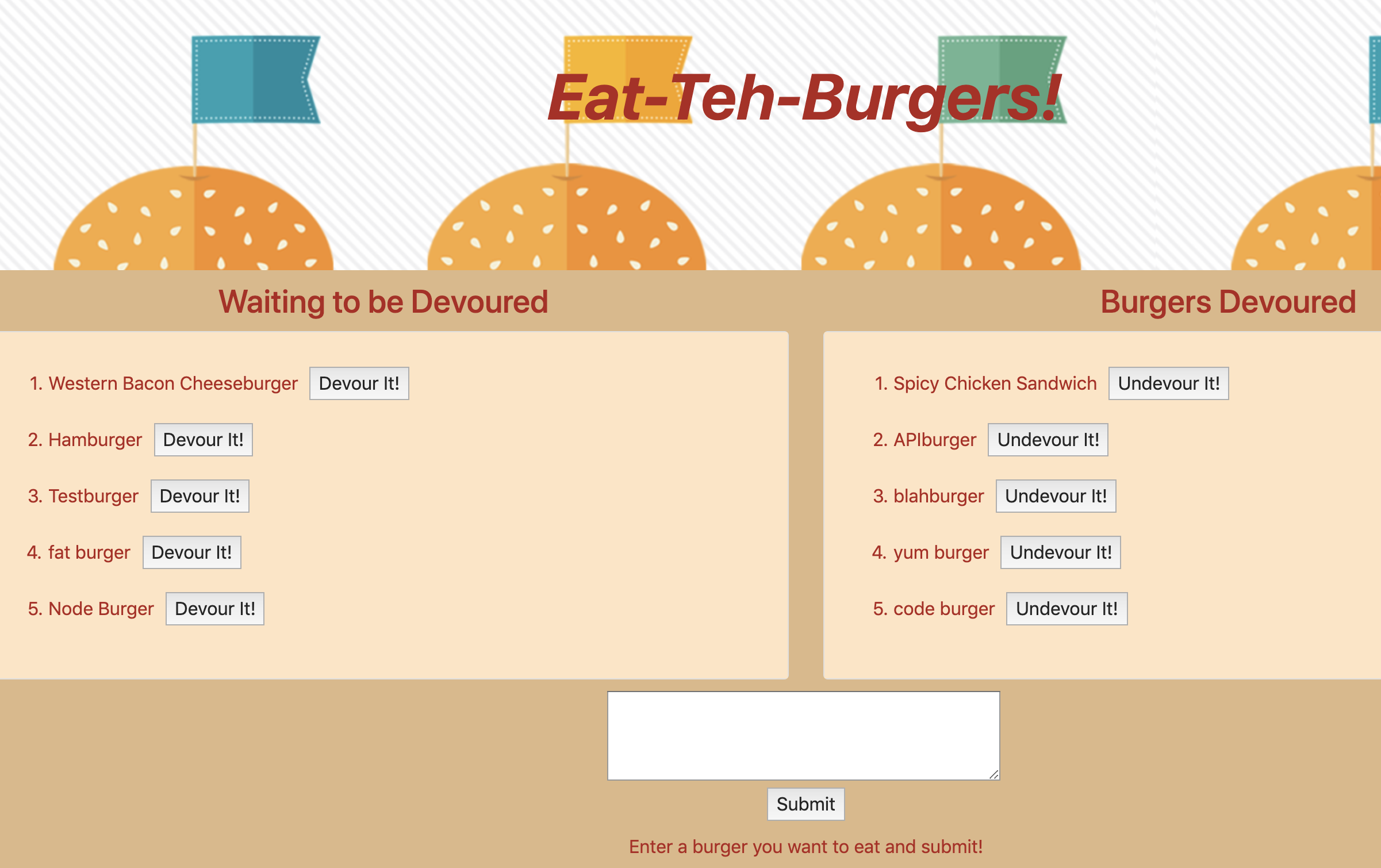 GitHub - Benk0033/sequelizedBurger