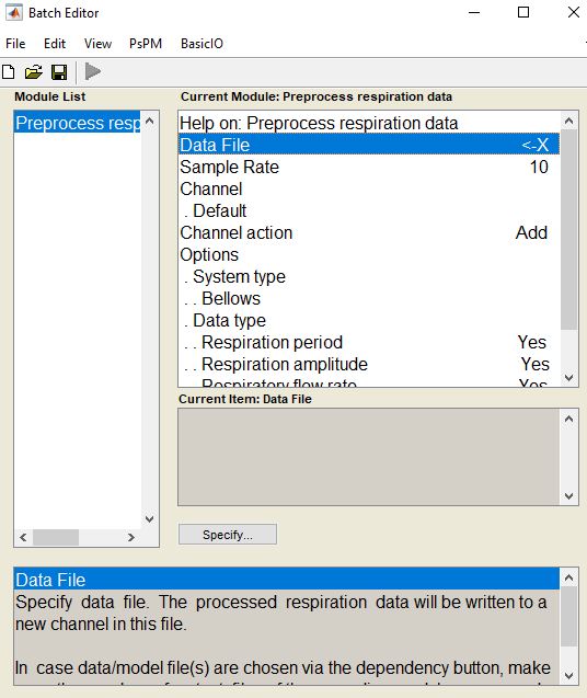 Pre-processing of Respiration data in GUI batch · Issue #240 · bachlab/PsPM · GitHub