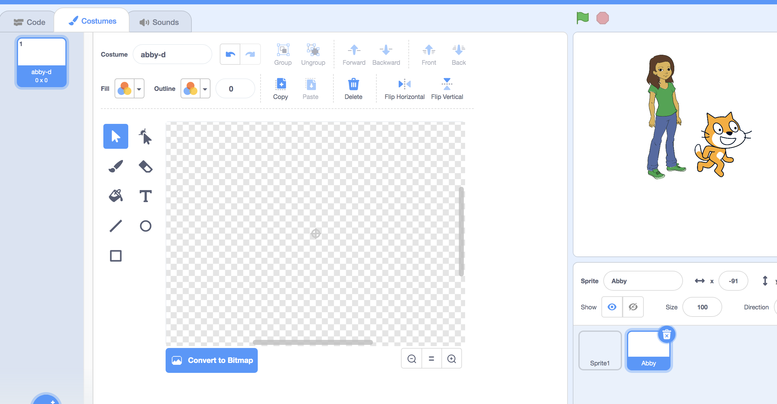 Making costume empty in paint editor doesn't update stage right away · Issue #4569 ...
