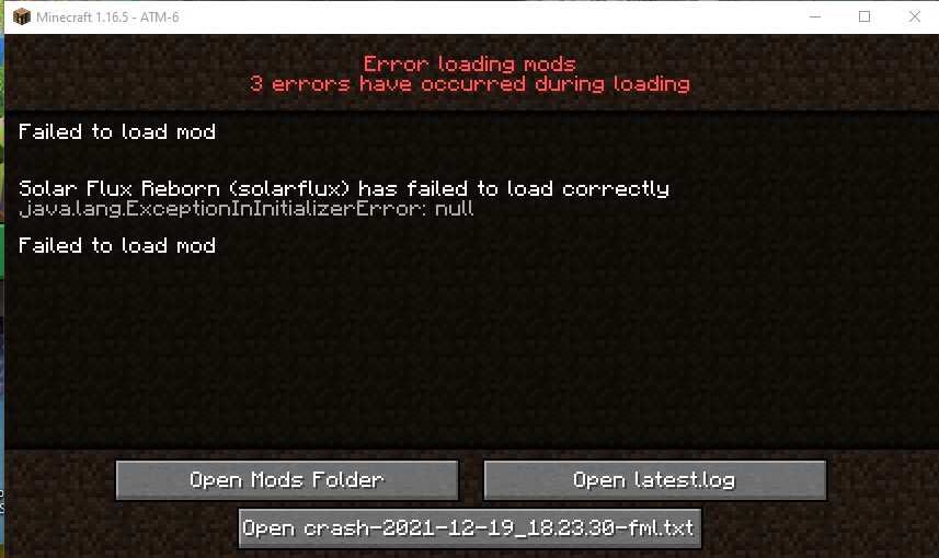 [Crash]: Crashes while starting the game · Issue #2816 · AllTheMods/ATM ...