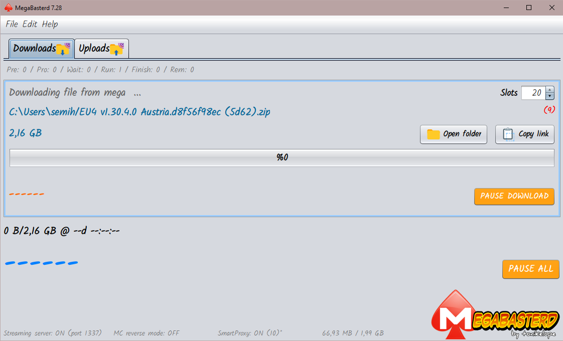 Downloads Don't Start · Issue #253 · tonikelope/megabasterd · GitHub