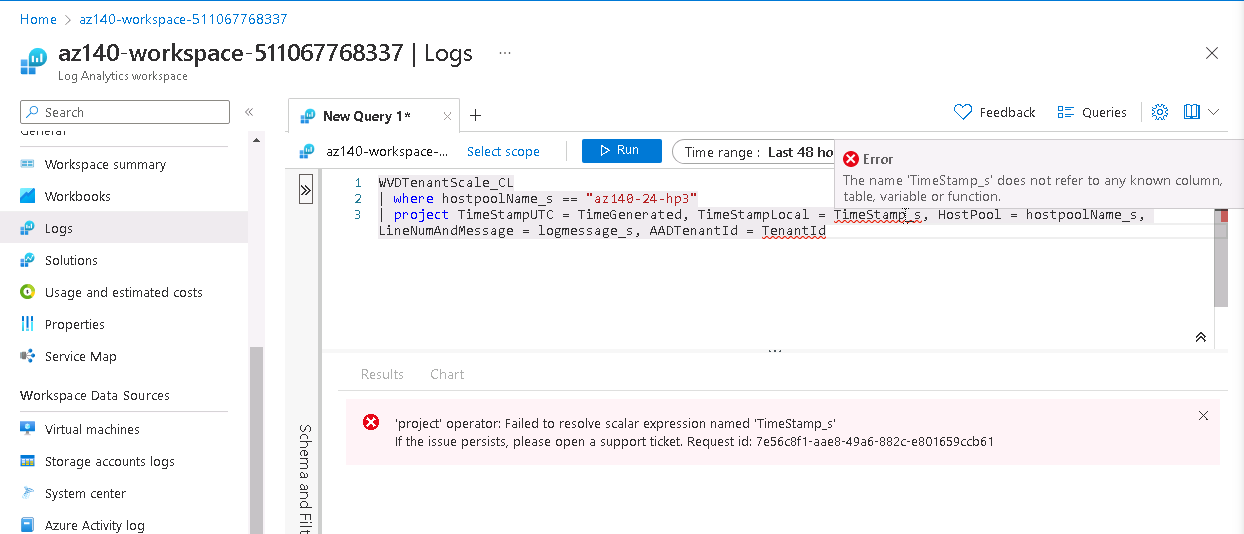 Unable to run the Query in LAB_05L01_Implement_autoscaling_in_host_pools_ADDS · Issue #229 ...
