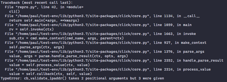 Callback behavior has changed in 8.0.0 and raises exception now · Issue ...