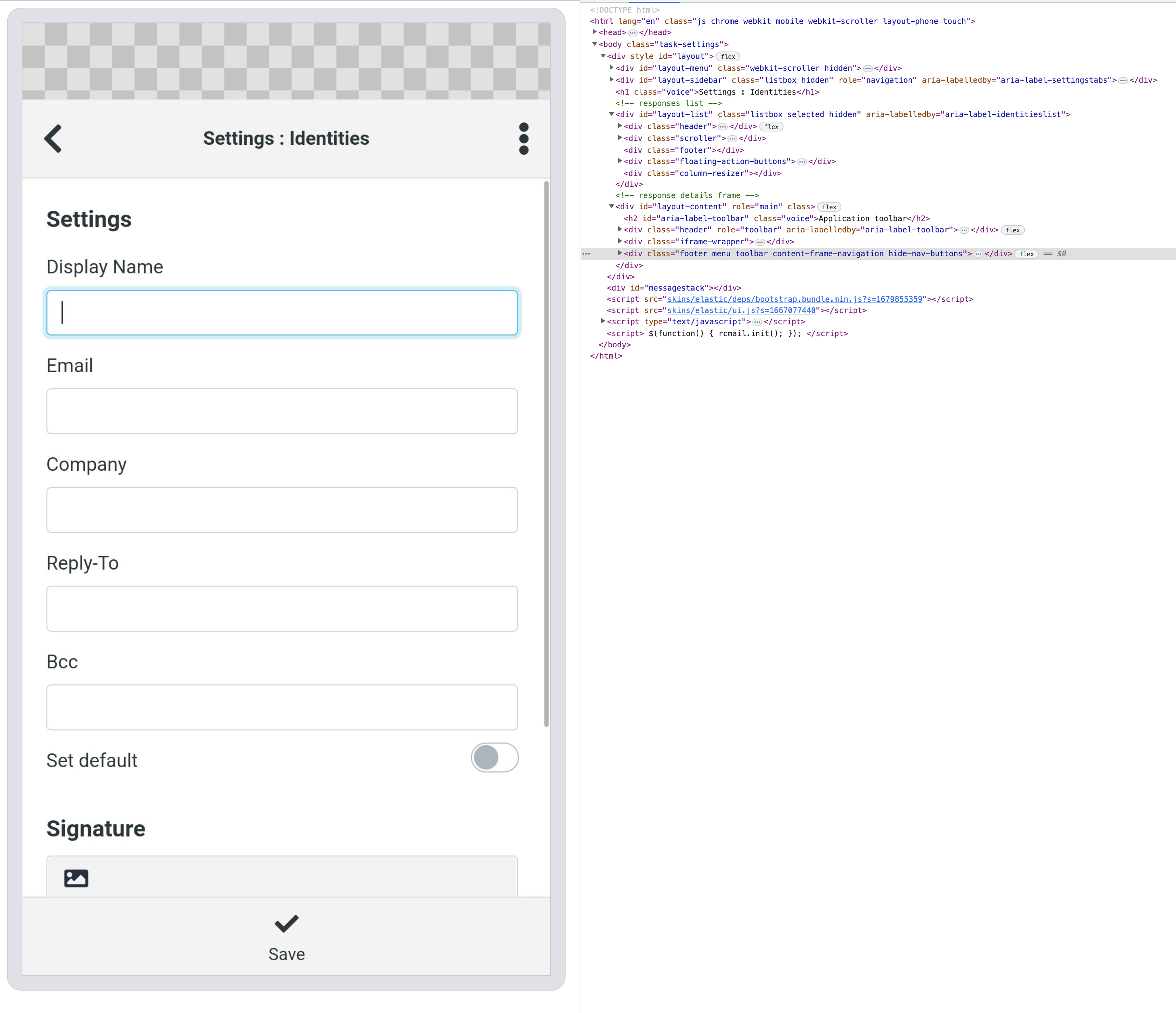 Form button(s) footer do not show up on mobile · Issue #8968 · roundcube/roundcubemail · GitHub