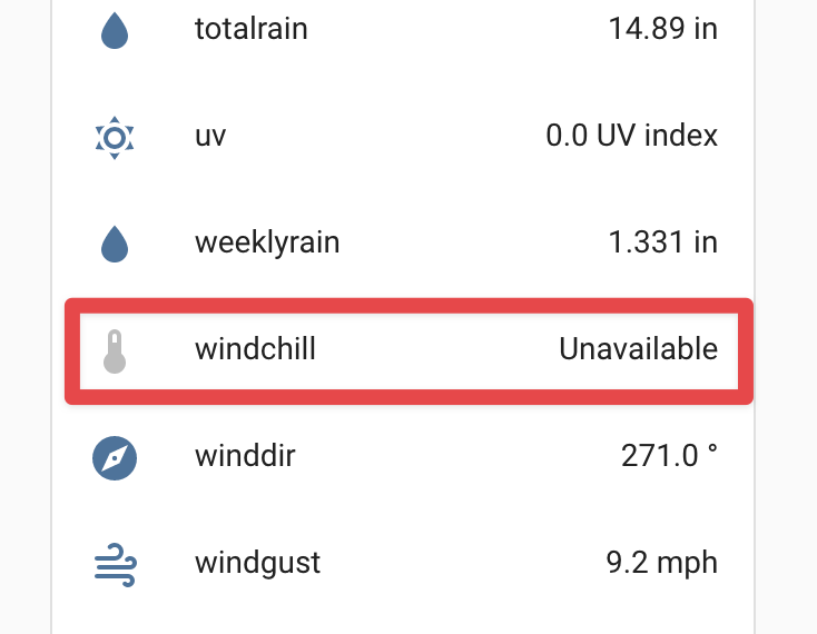 Missing windchill value causes Home Assistant to complain · Issue #194 ...