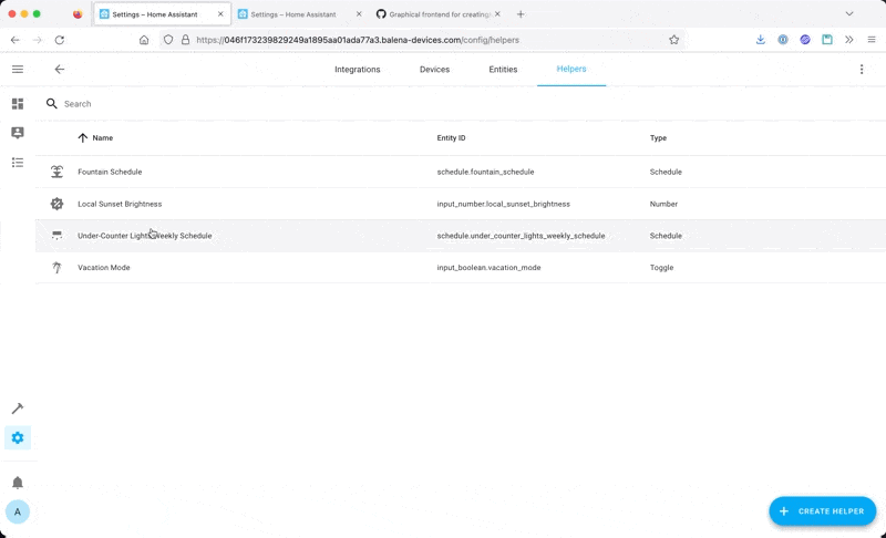 Graphical frontend for creating/editing schedules is broken in 2022.11.1 · Issue #14312 · home ...