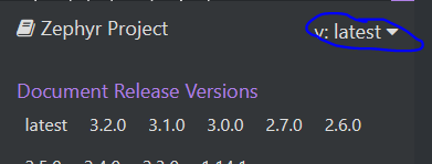 doc version selection change · Issue #52586 · zephyrproject-rtos/zephyr · GitHub