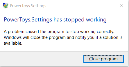 Powertoys crashing when trying to open · Issue #27126 · microsoft/PowerToys · GitHub