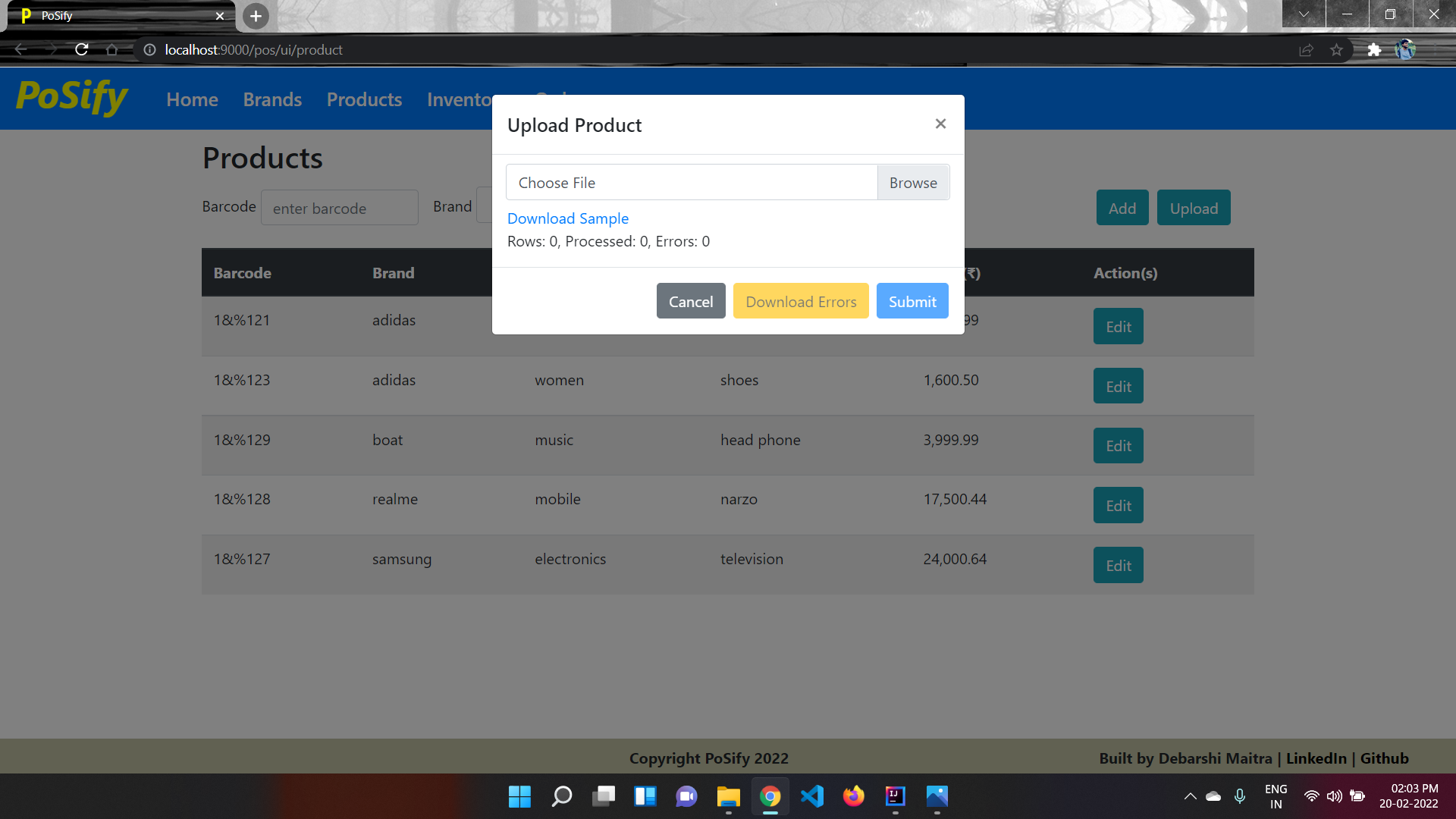GitHub - artiam99/Increff_Point_of_Sale