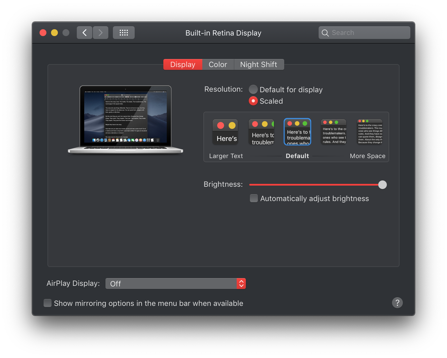 macOS allows configuring the scaling factor, but the docs say otherwise · Issue #1828 · rust ...