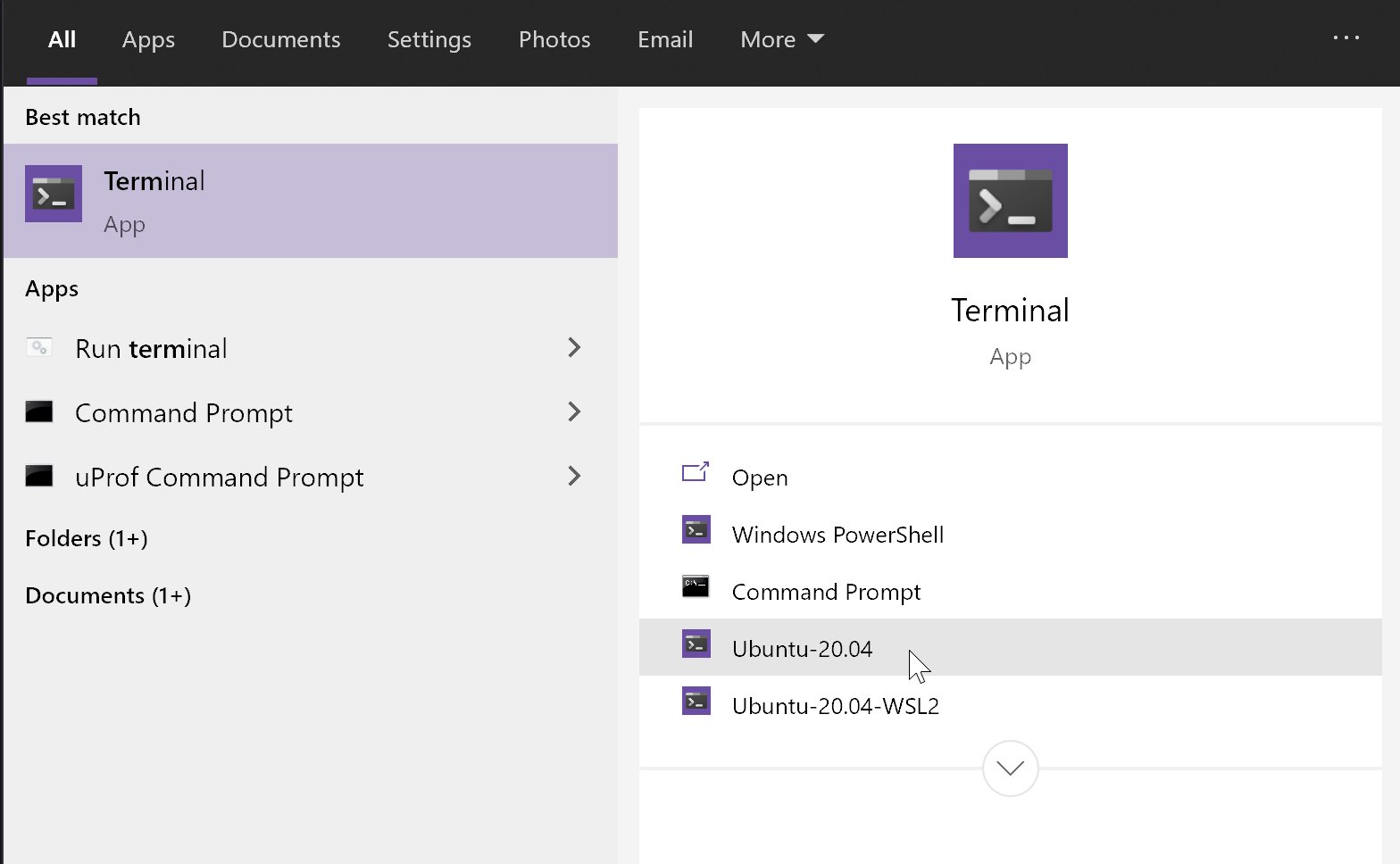 Running `wt` loads a different config than using the "Terminal" Start ...
