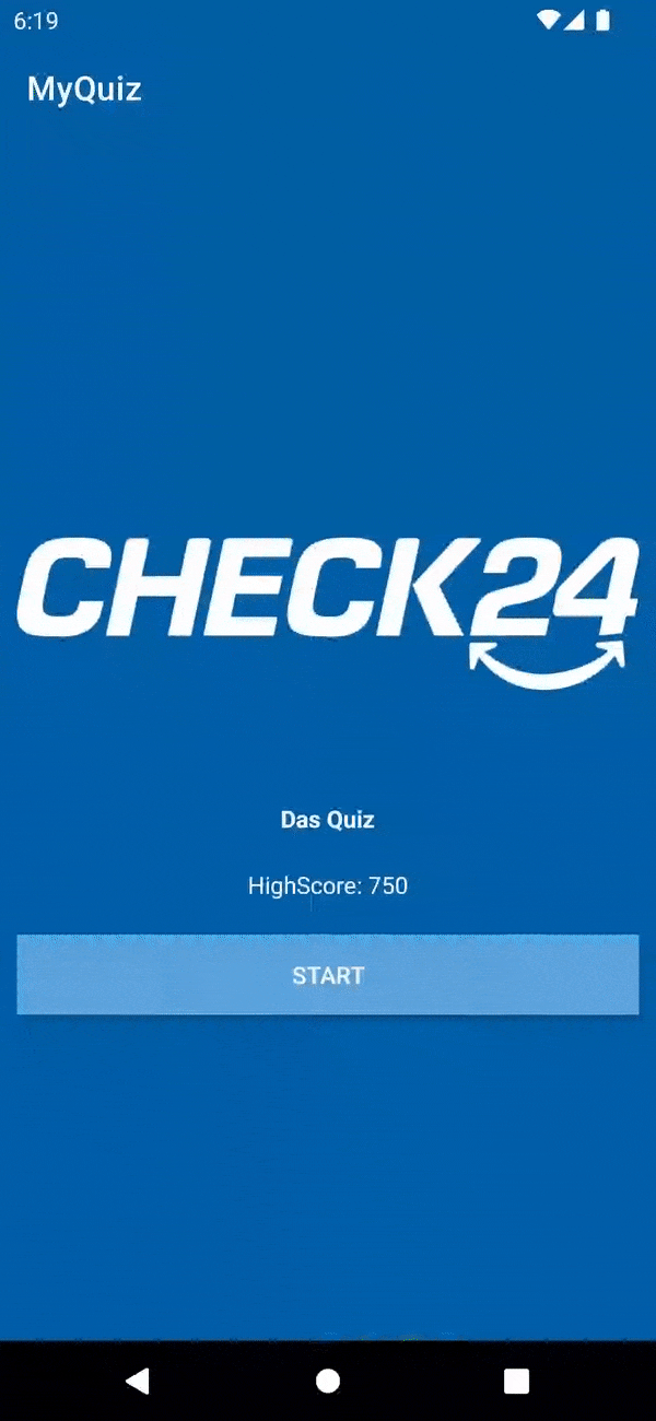 GitHub - OmarBoshra/MyQuiz: quiz on check24 with high score checking.