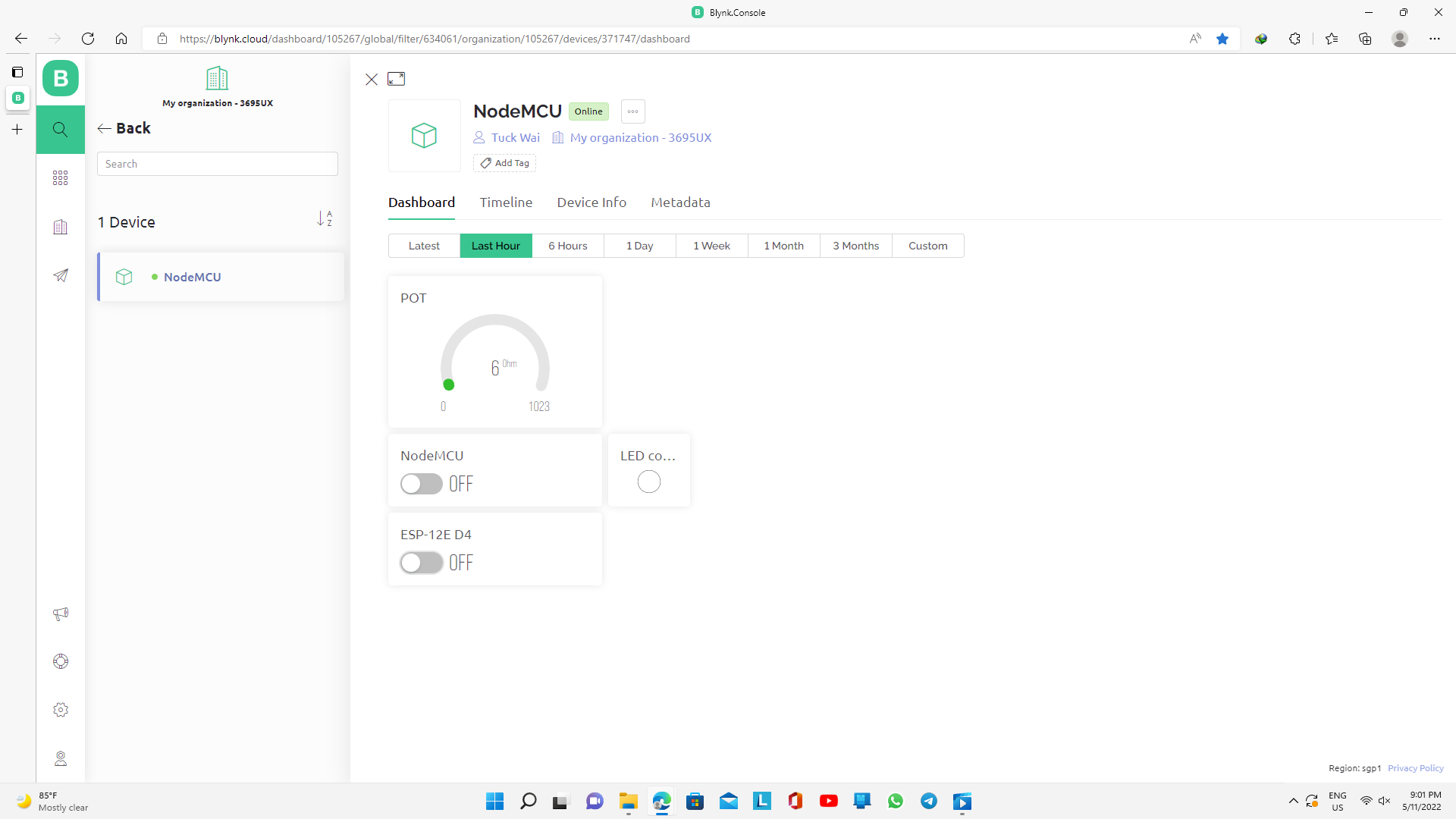 Github Tuckwai97control Led On Nodemcu Using Blynk Iot Using Blynk Iot To Control Two Leds
