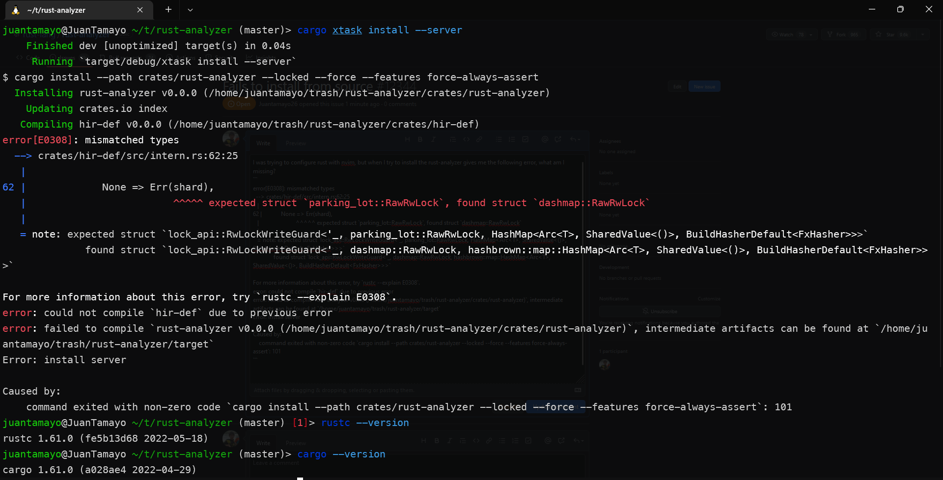 Fails To Install From Source · Issue 12344 · Rust Langrust Analyzer · Github 6017