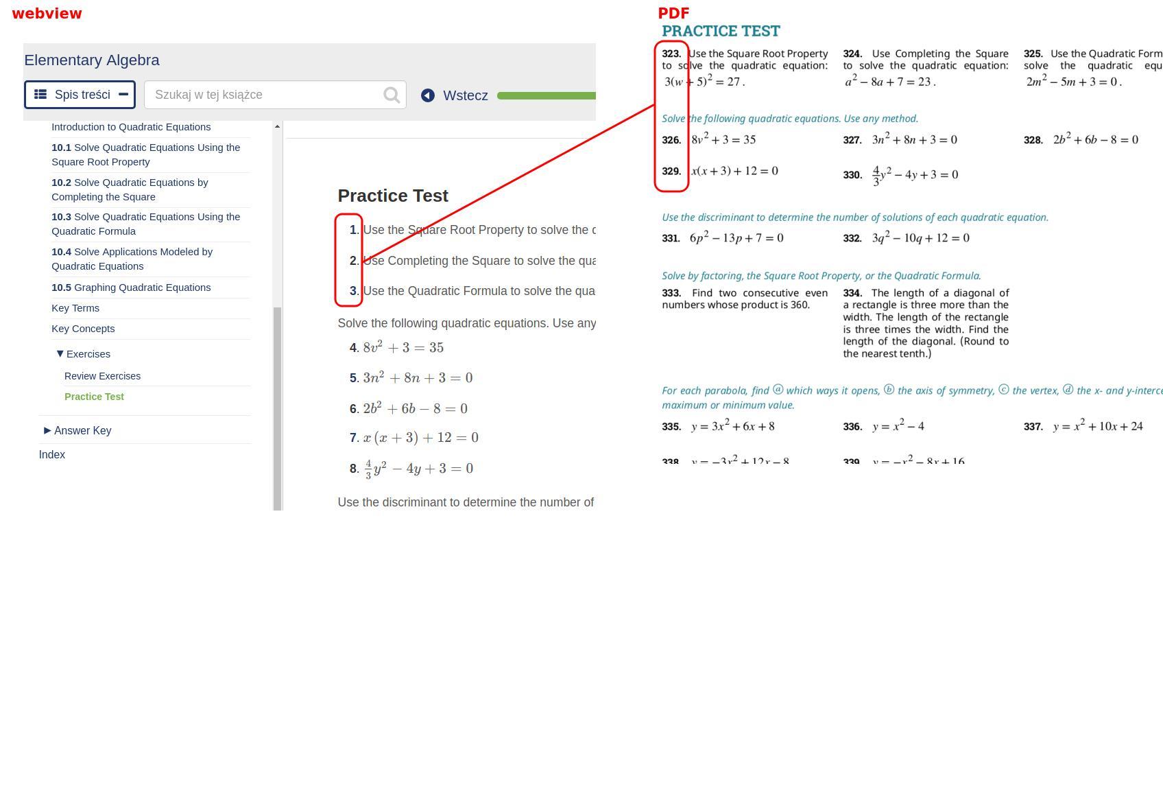 Numbering in Section Exercises, Review Exercises and Practice Test ...