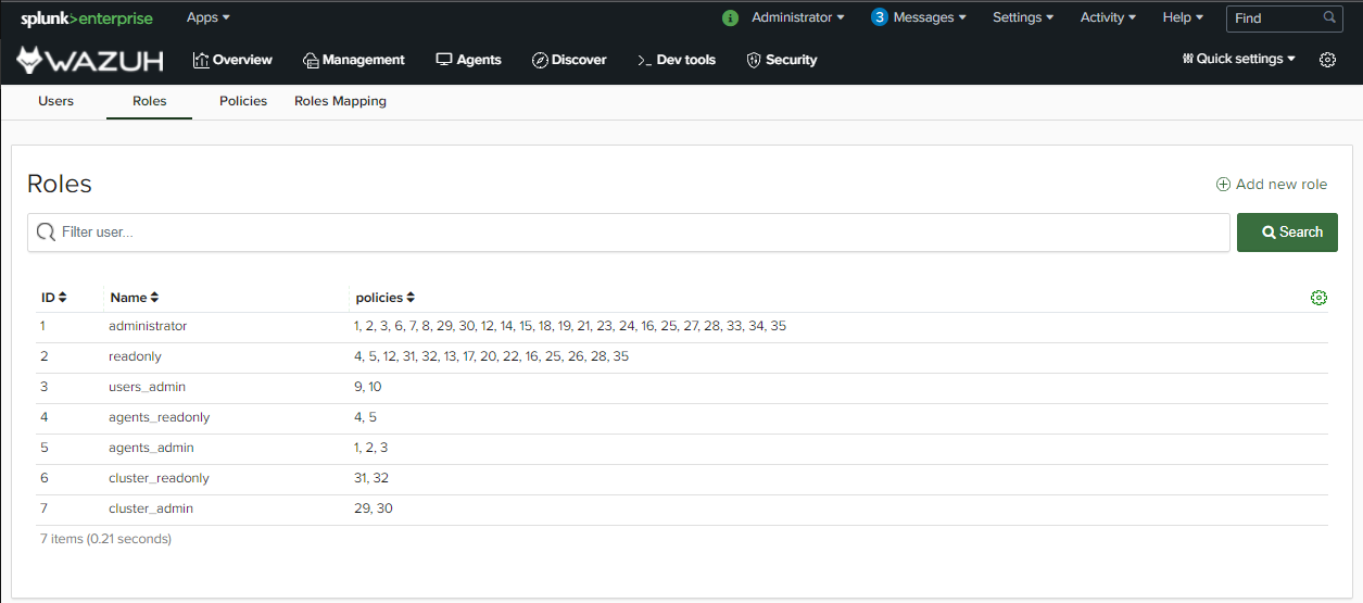 Implement Management Section (users, policies, role mapping). · Issue #1148 · wazuh/wazuh-splunk ...
